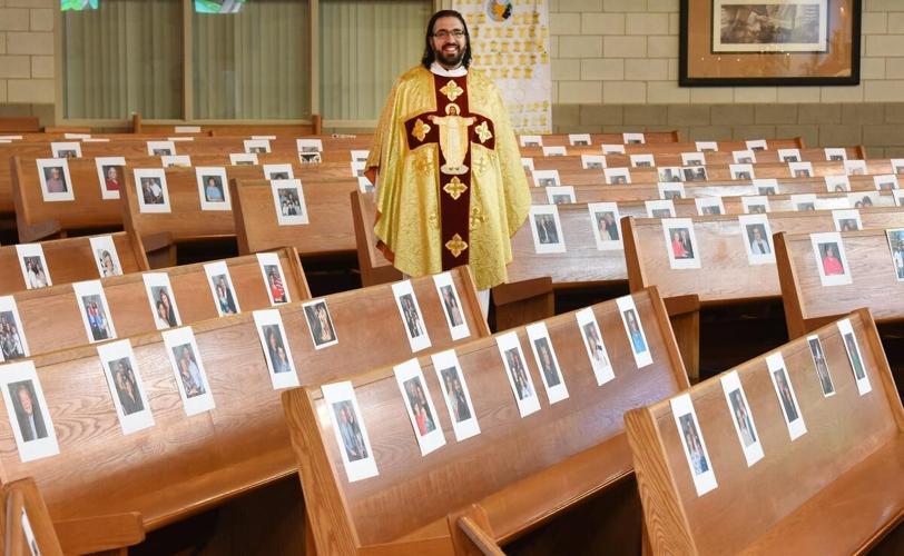 No parishioners? No problem. Father Rico Passero preaches to photos on ...