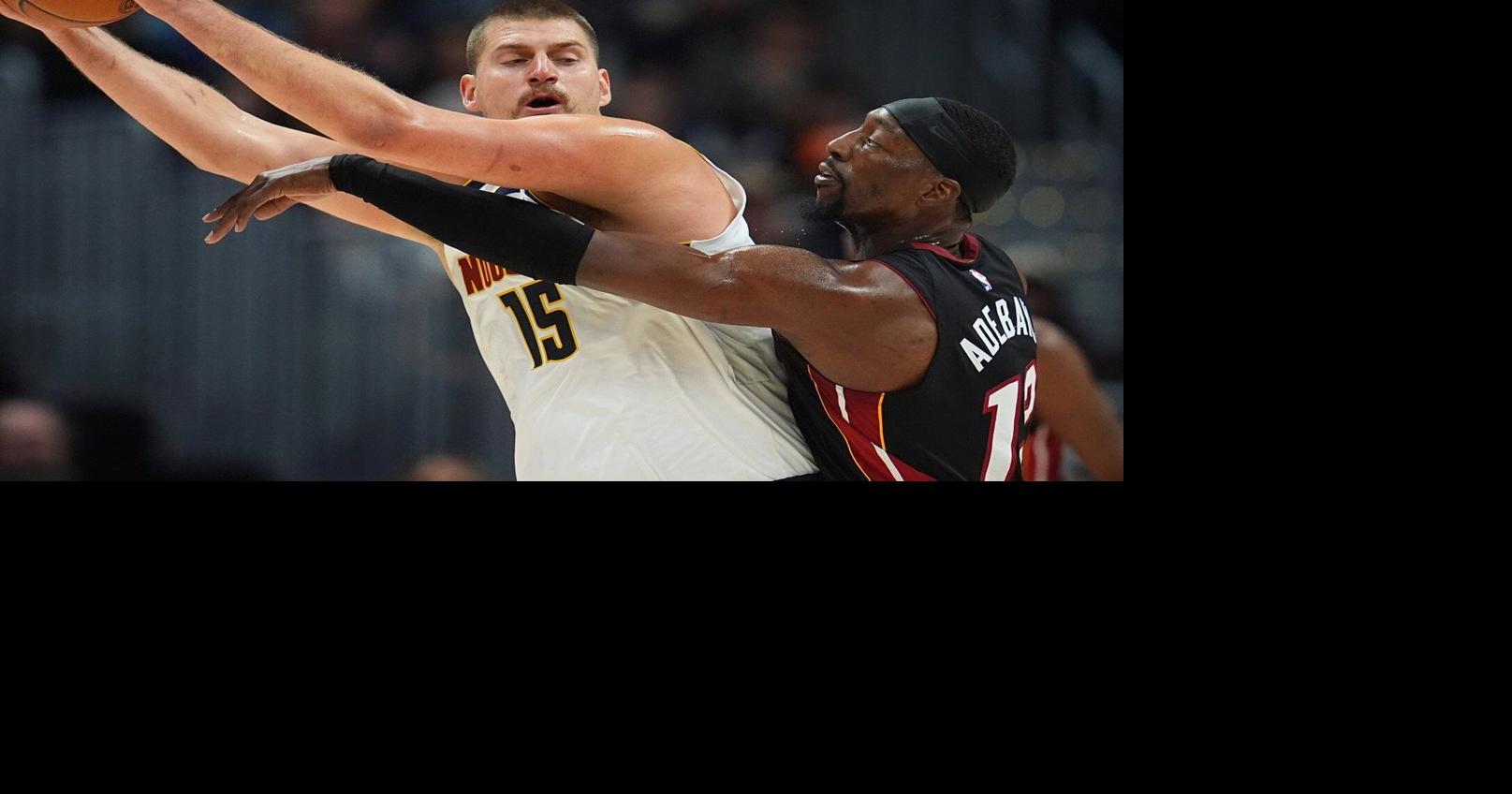 Bam Adebayo exits early with left foot injury as Heat fall to Nuggets