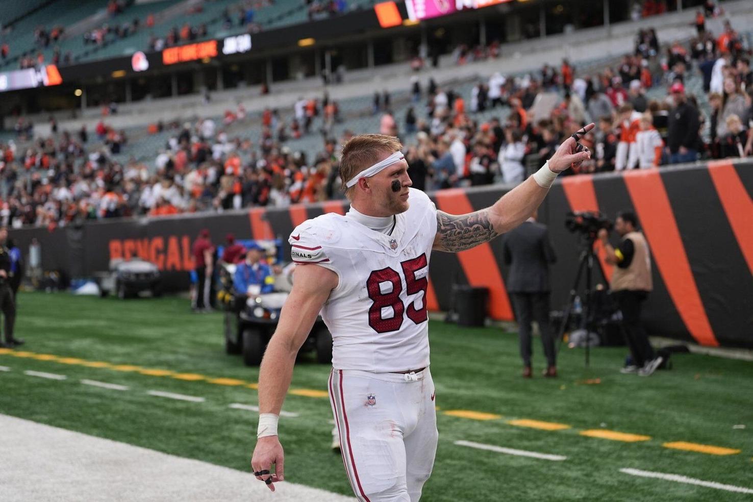 Cardinals' Trey McBride breaks NFL single-season record for catches by ...