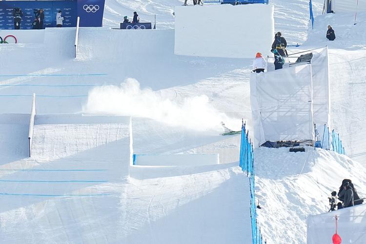 Eileen Gu overcomes an early fall in slopestyle to keep her Olympic ...