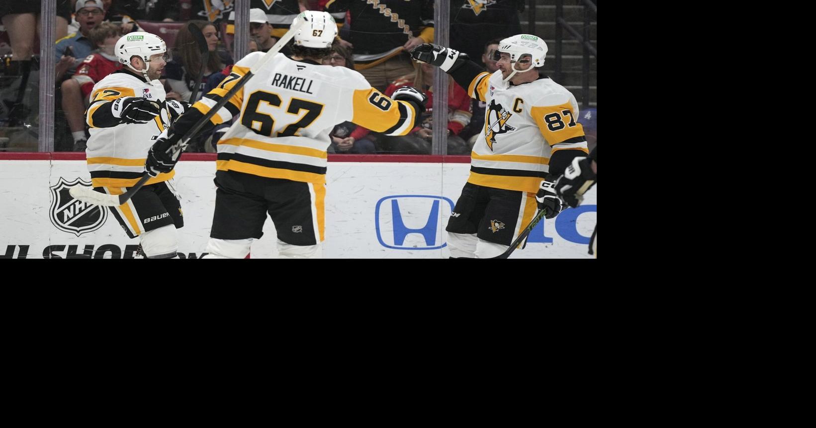 Crosby has 3 goals and an assist as Penguins score 4 in 3rd period to ...