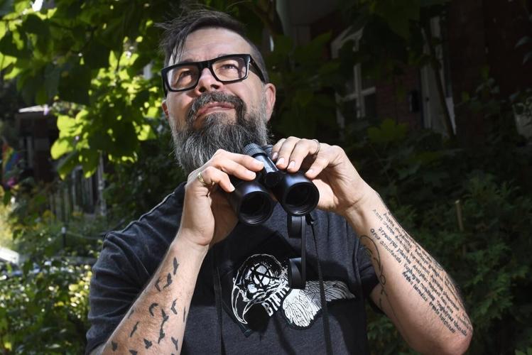 Hamilton’s tattooed, east end punk birdman Paul Riss is flying high