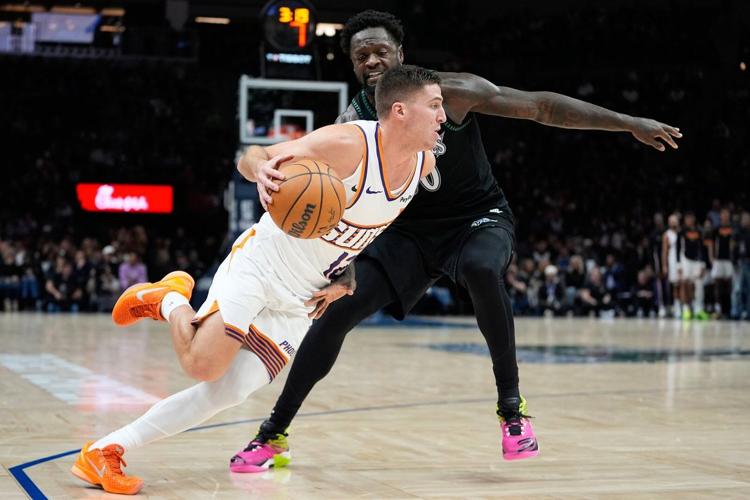 Suns overcome Edwards' 40 points and snap Timberwolves' 5-game win streak with 108-105 victory