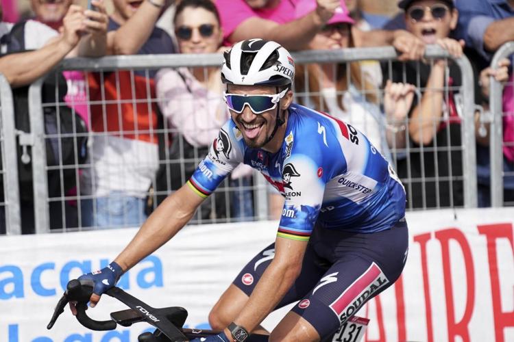 Former world champion Alaphilippe wins the hilly 12th stage of the Giro ...