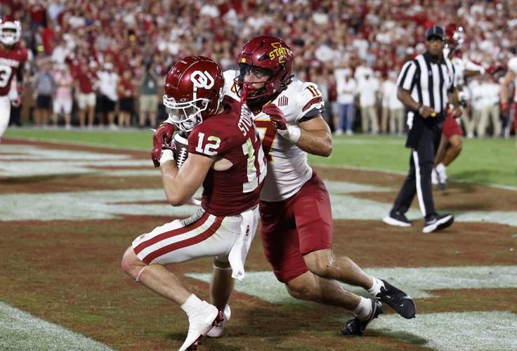 Gabriel has hand in 5 TDs to help No. 14 Oklahoma rout Iowa State 50-20 ...