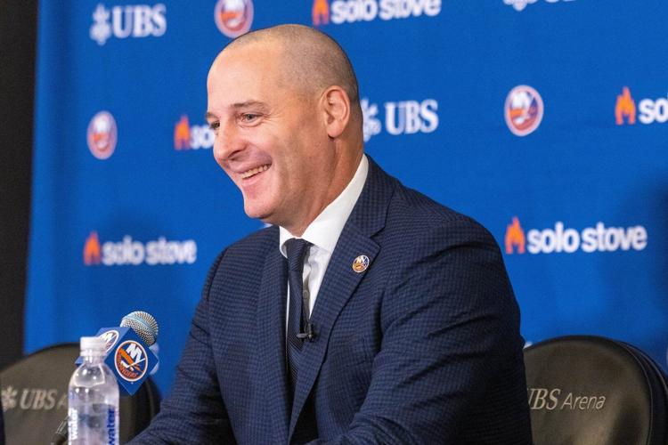 Mathieu Darche introduced as Islanders' head of hockey operations