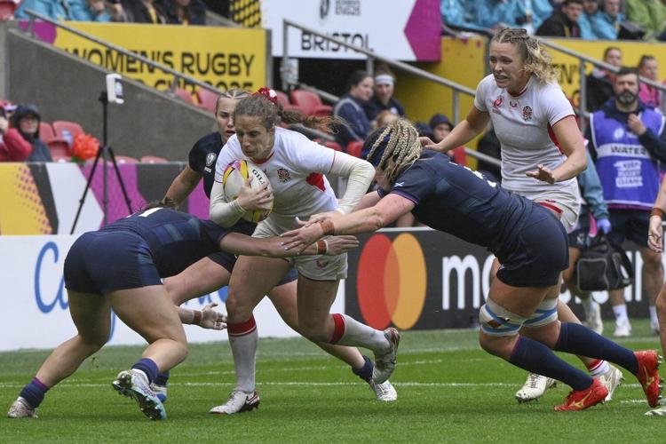 Abby Dow's crochet gifts win hearts at the Women's Rugby World Cup