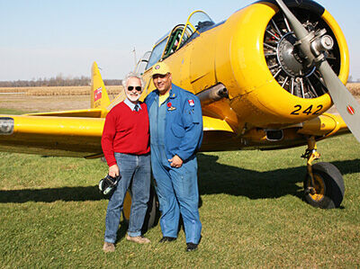 John Picone co-pilots Canadian Harvard Aircraft Association plane for ...