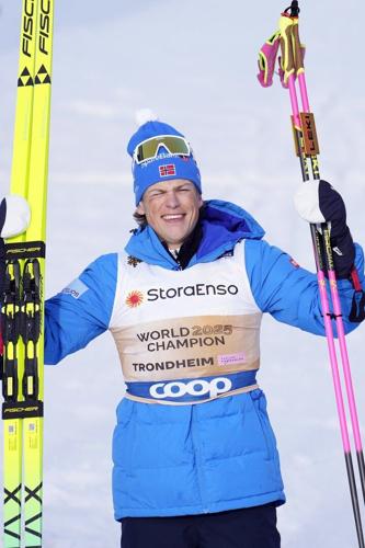 Hometown hero Klaebo completes golden sweep at Nordic world championships