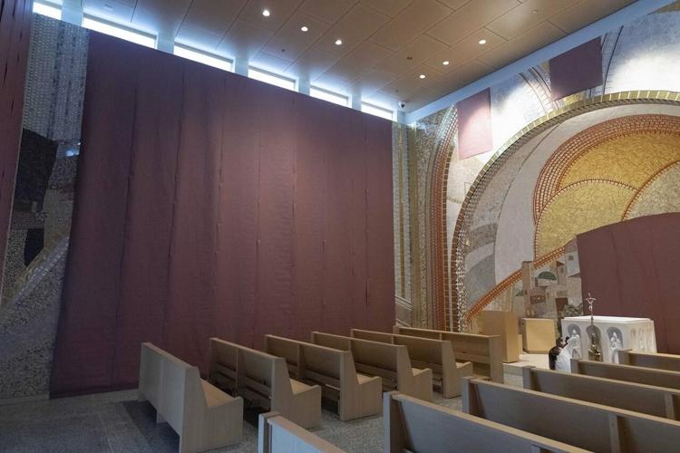 Knights of Columbus covers shrine's mosaics by ex-Jesuit artist accused ...