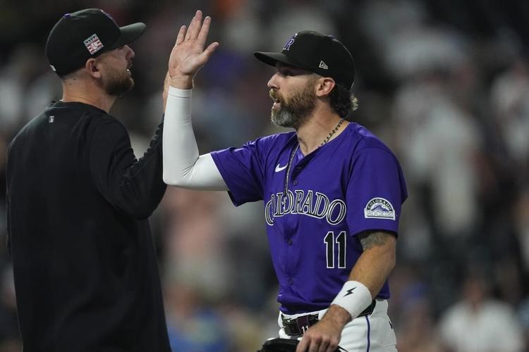 Jake Cave hits go-ahead 3-run homer in the 8th in the Rockies' 7-3 ...