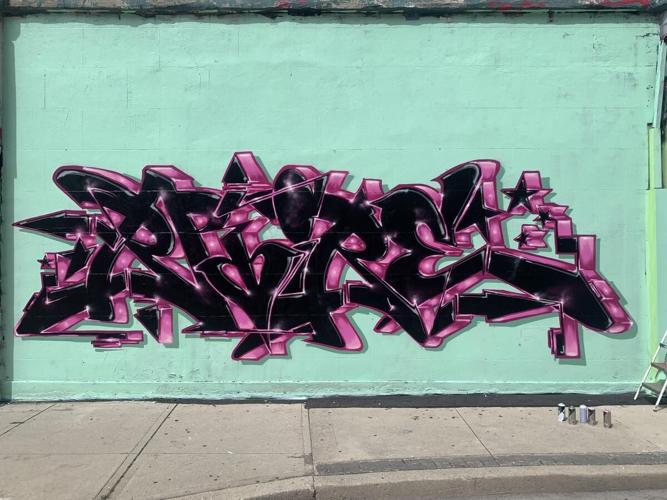 Mural, mural on the Hamilton wall: Scott McDonald is putting his mark ...