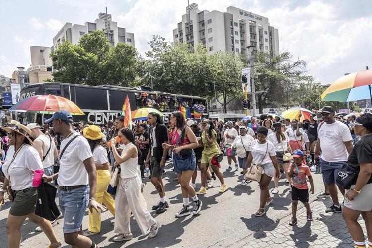 Hundreds march to mark 35 years of Pride Johannesburg in South Africa