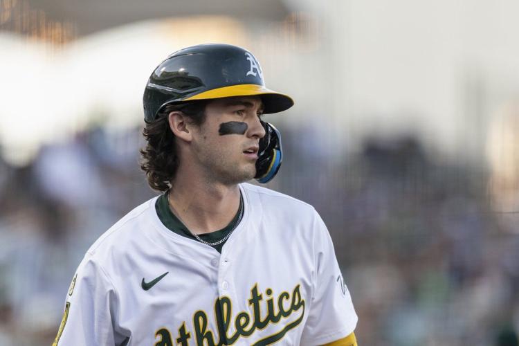 Yanks' Ian Hamilton, frustrated with himself, stares down A's rookie ...