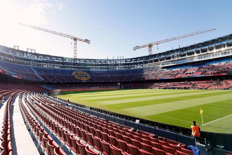 Barcelona trains at Camp Nou for first time in over 2 years as stadium ...