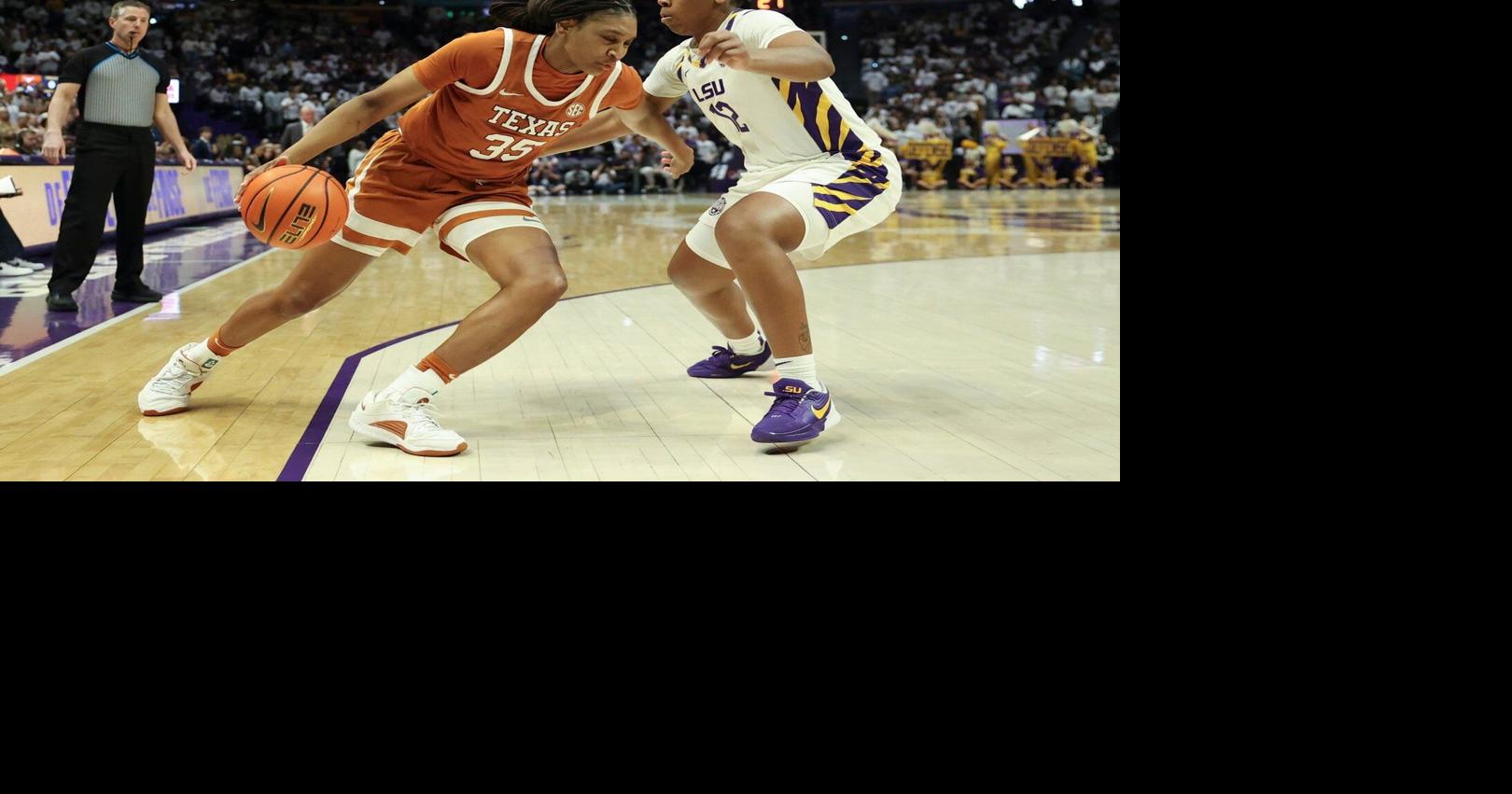 Williams scores 20 as No. 12 LSU hands No. 2 Texas its first loss, 70-65