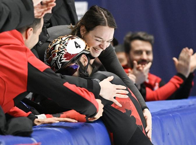 Canada's Steven Dubois wins 500-metre gold at world short track ...