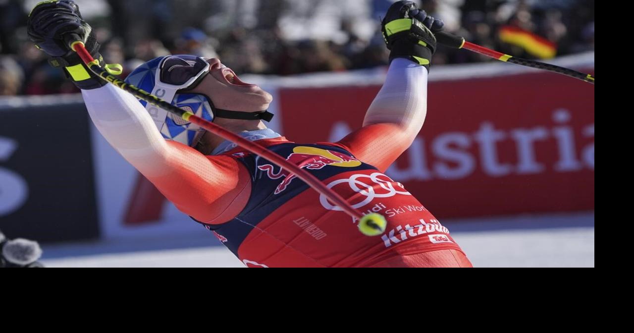 French skier Sarrazin beats Odermatt for his 2nd Kitzbuehel downhill ...