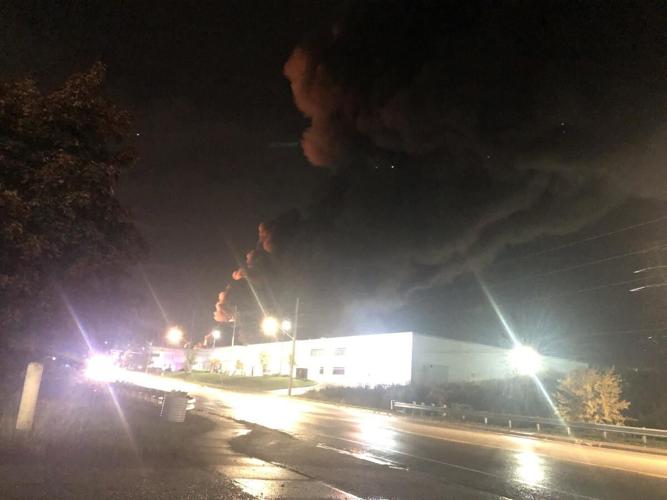 Crews fight fire at Brantford rubber factory