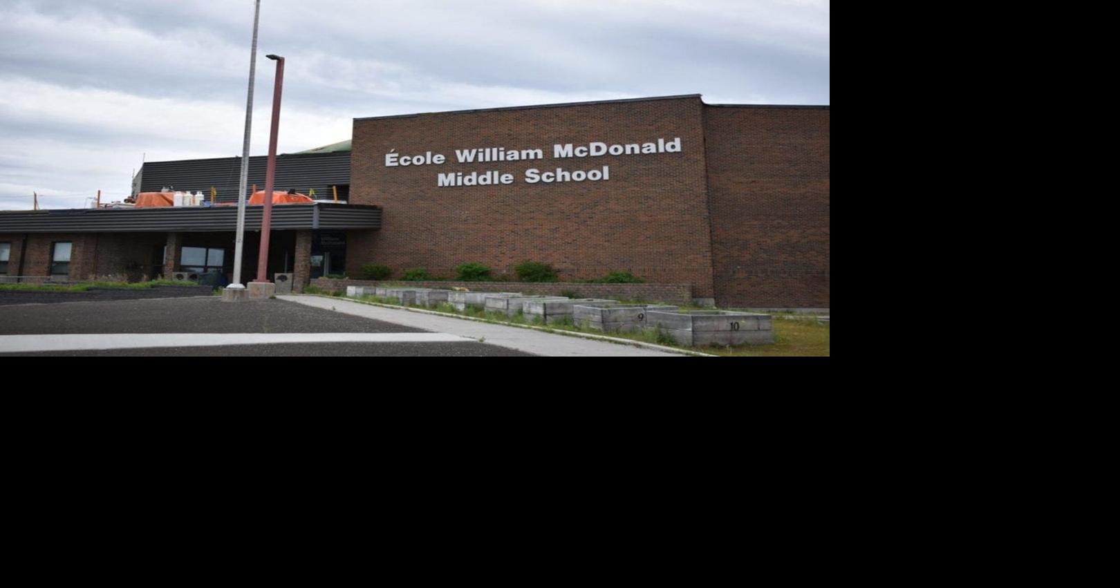 Lead detected in water at William McDonald Middle School