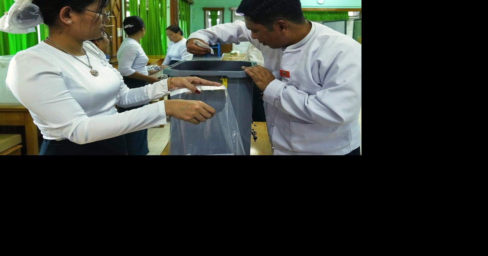 Myanmar's military-backed party claims strong lead in election's first ...