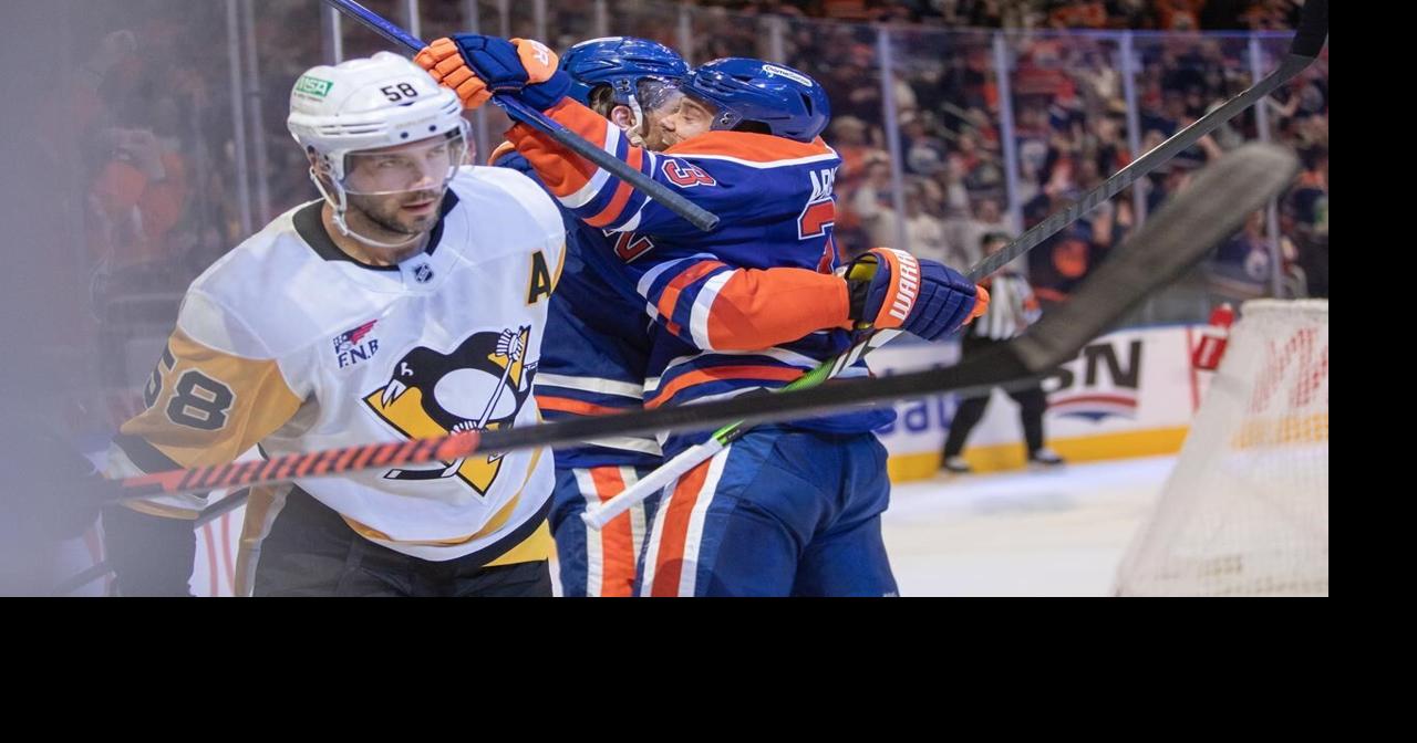 Arvidsson outshines superstars in Oilers' 4-0 win over Penguins