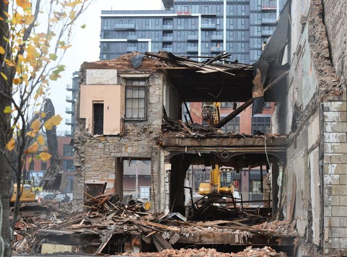 Collapsed Gore Park buildings once burnt to the ground