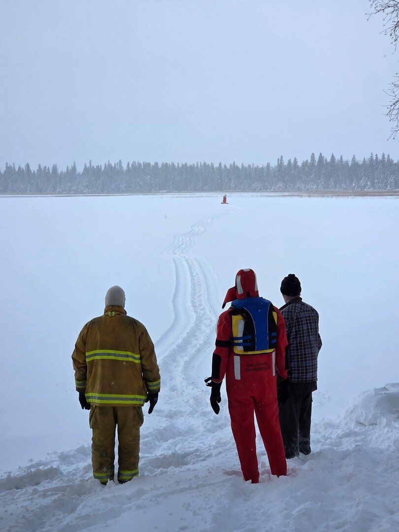 Skier rescued after falling through ice on Emma Lake