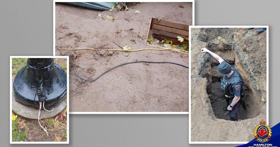 Underground encampment power operation sparks arrest