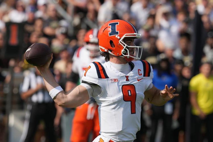 Altmyer throws for career-high 390 yards and No. 22 Illinois beats ...