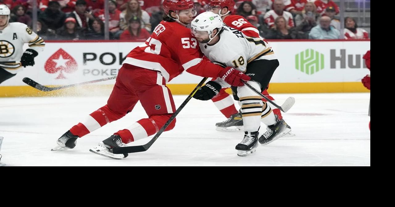 Frederic scores 2 goals as Bruins win 3rd straight by downing Red Wings ...