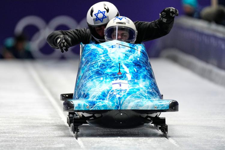 Last at halfway, smiling at the finish: Israel’s first Olympic bobsled run