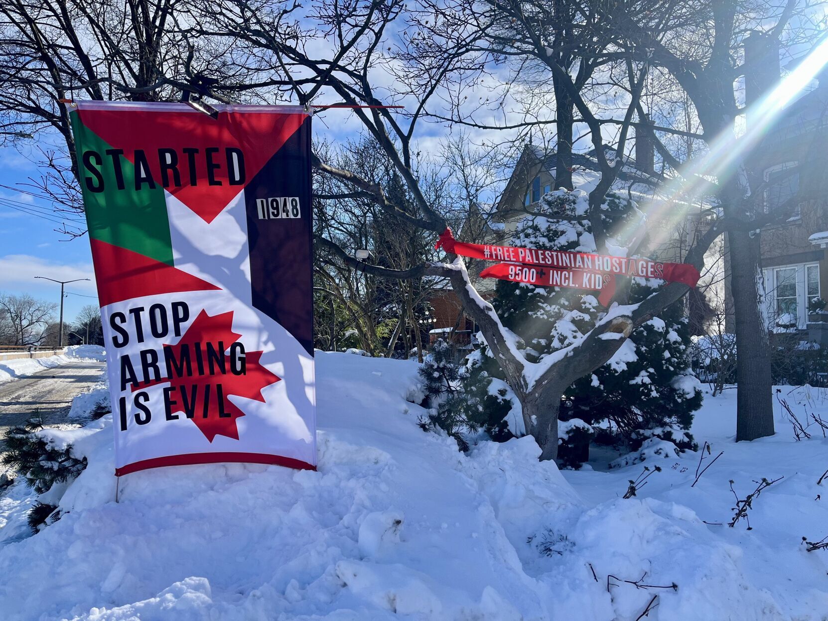 Hamilton woman facing city order over pro-Palestine display