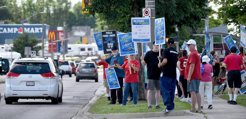 Rally for striking LCBO workers on Upper James today