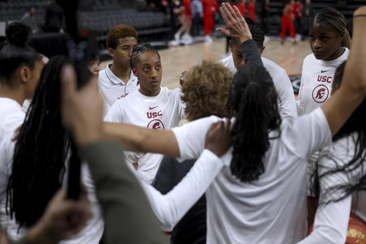 USC guard Aaliyah Gayles takes court for warmups 19 months after she ...