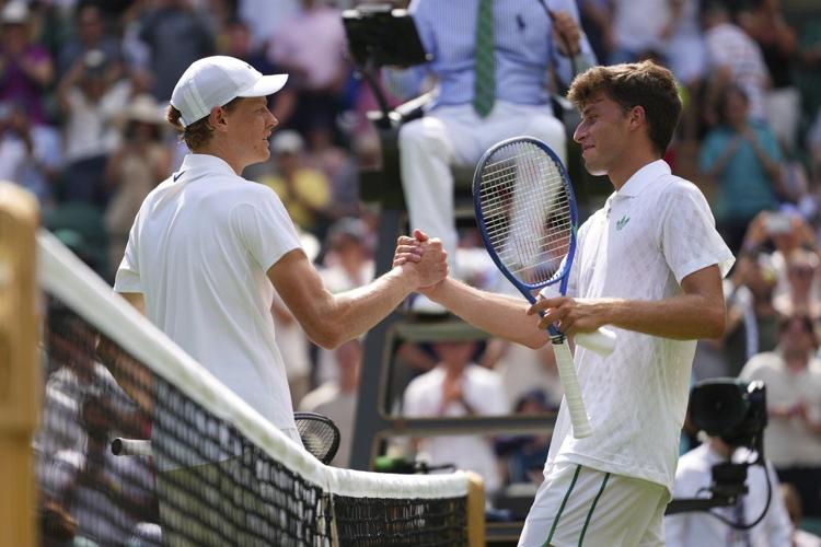 No. 1 Jannik Sinner off to winning start at Wimbledon with rout of Luca ...