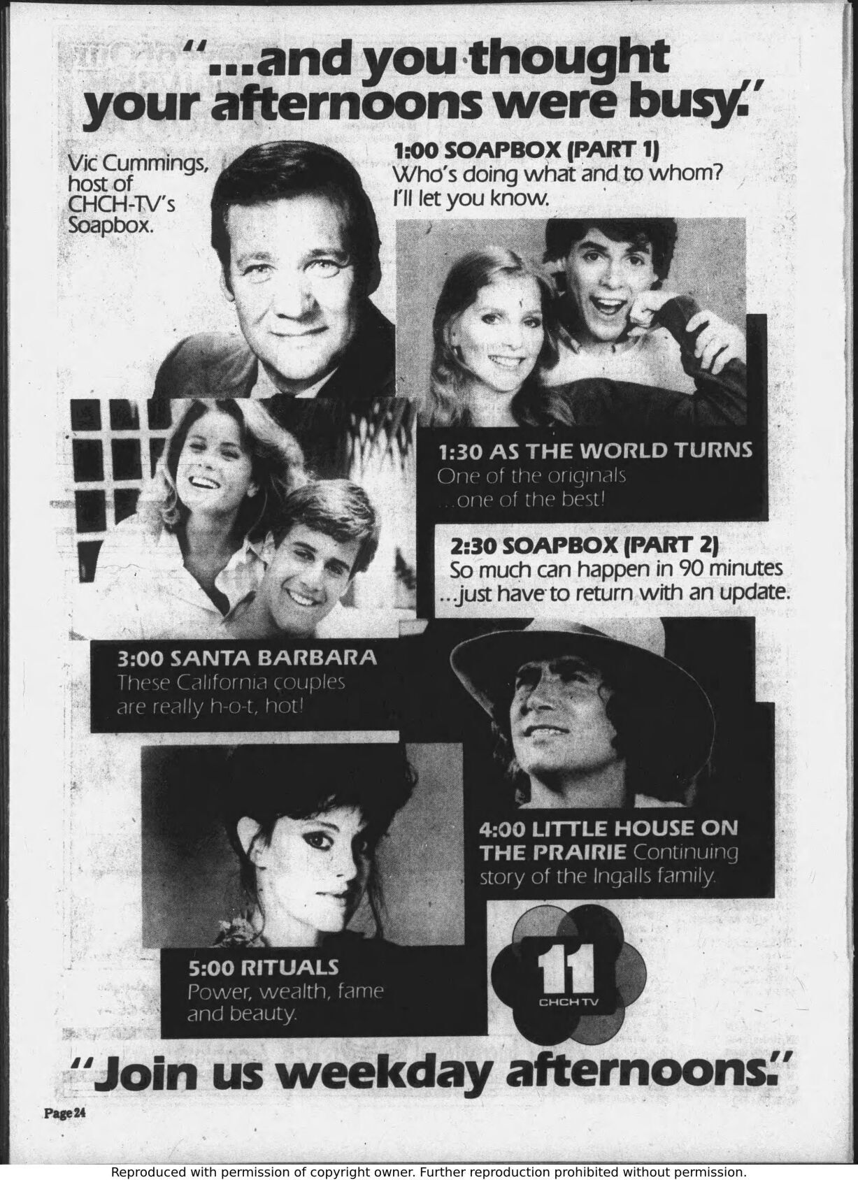 CHCH broadcaster Vic Cummings became known as ‘Mr. Soaps’