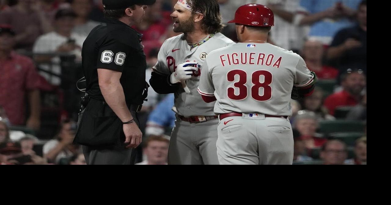 Phillies Bryce Harper ejected after throwing his bat in frustration vs ...