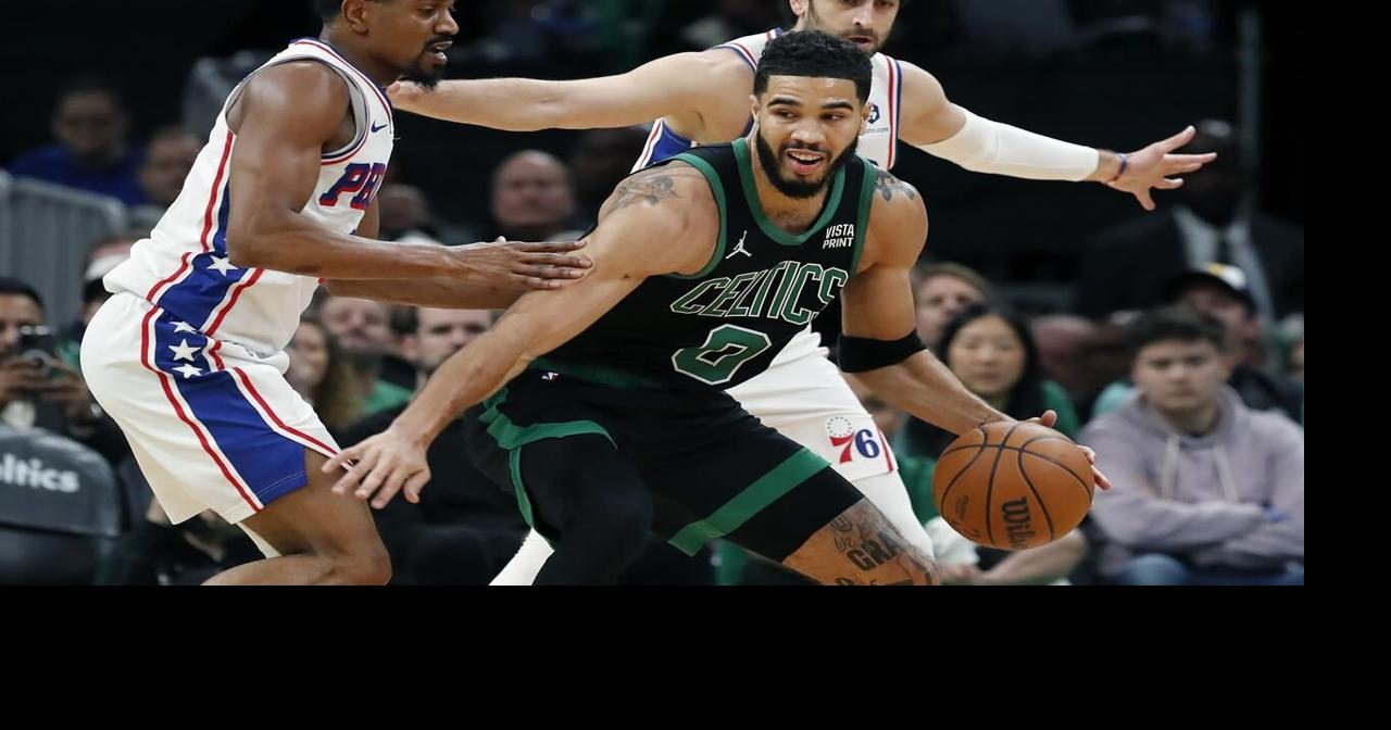 Celtics' Jayson Tatum ejected for arguing foul call vs. Sixers