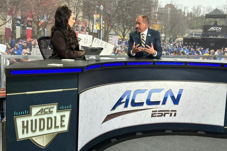 On the road again: AP joins ACC commissioner Jim Phillips as he racks ...