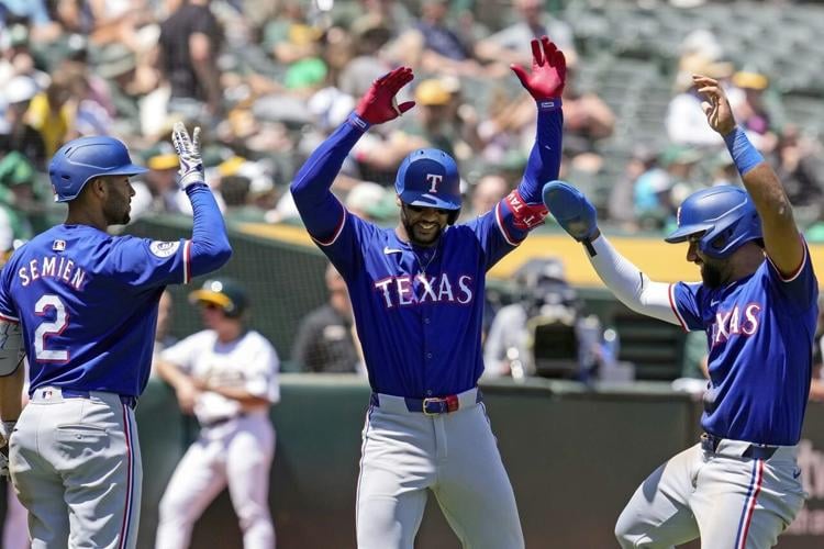 Shea Langeliers drives in 8 runs against hometown Texas Rangers as ...