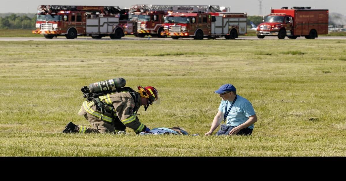 A staged plane crash tests Pearson Airport’s emergency response