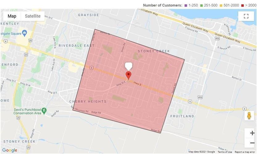 UPDATE: Power restored to Alectra customers in Stoney Creek after ...