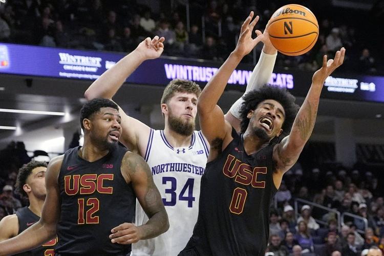 Northwestern uses Martinelli's last second heroics to stave off USC 77-75