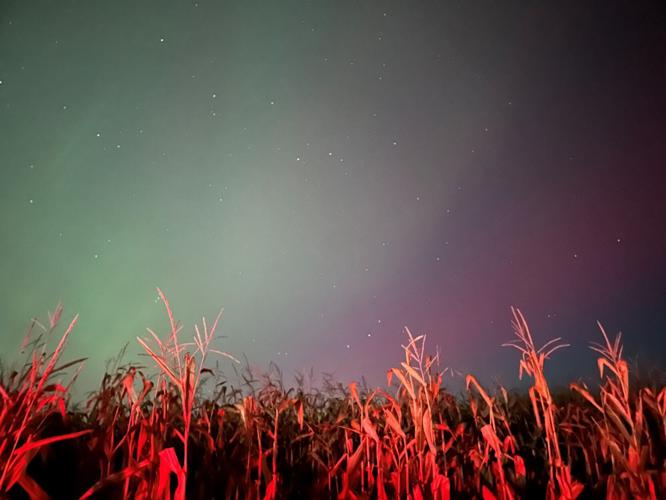 Aurora borealis lights Hamilton-area skies