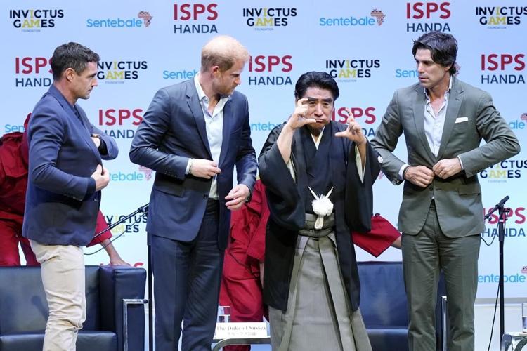 Prince Harry lauds the healing power of sports as he kicks off a ...