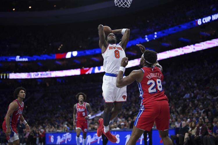 Anunoby leads Knicks past struggling 76ers 111-99 in Embiid's debut