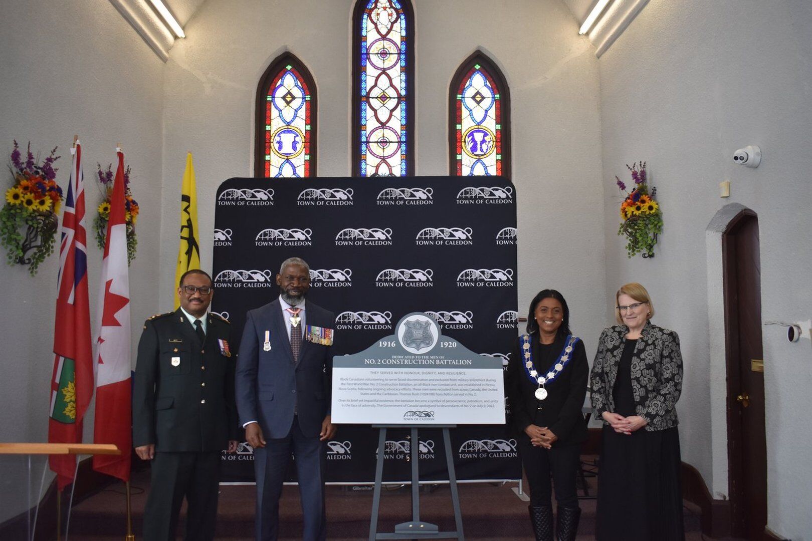 Caledon commemorates No. 2 Construction Battalion with memorial plaques