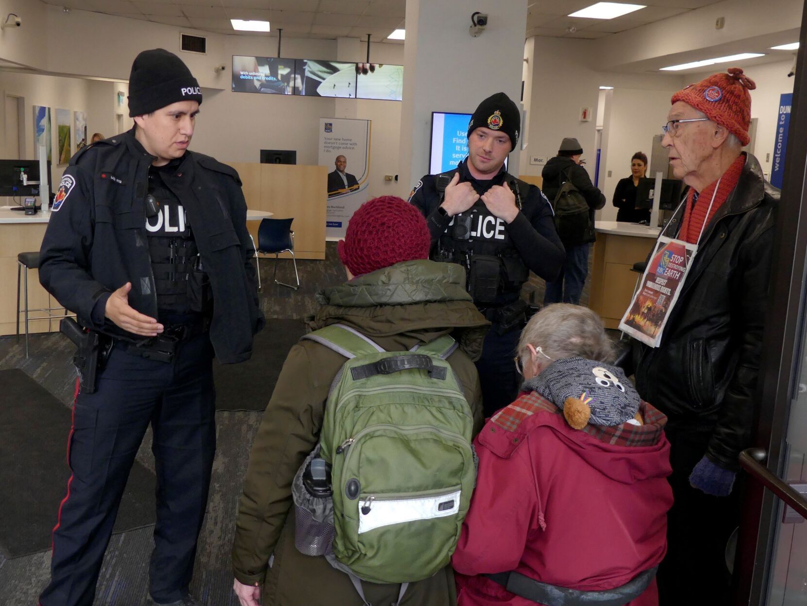 Case closed on elder activists charged in bank protest
