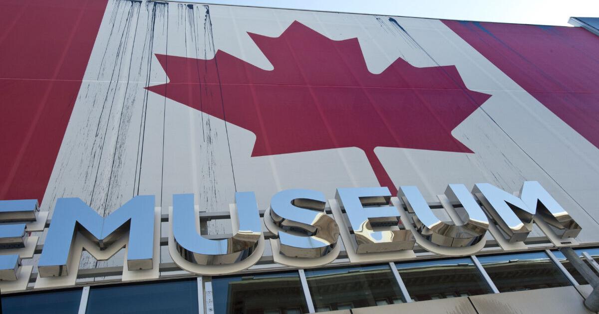 Kitchener museum’s giant Canadian flag vandalized on Canada Day